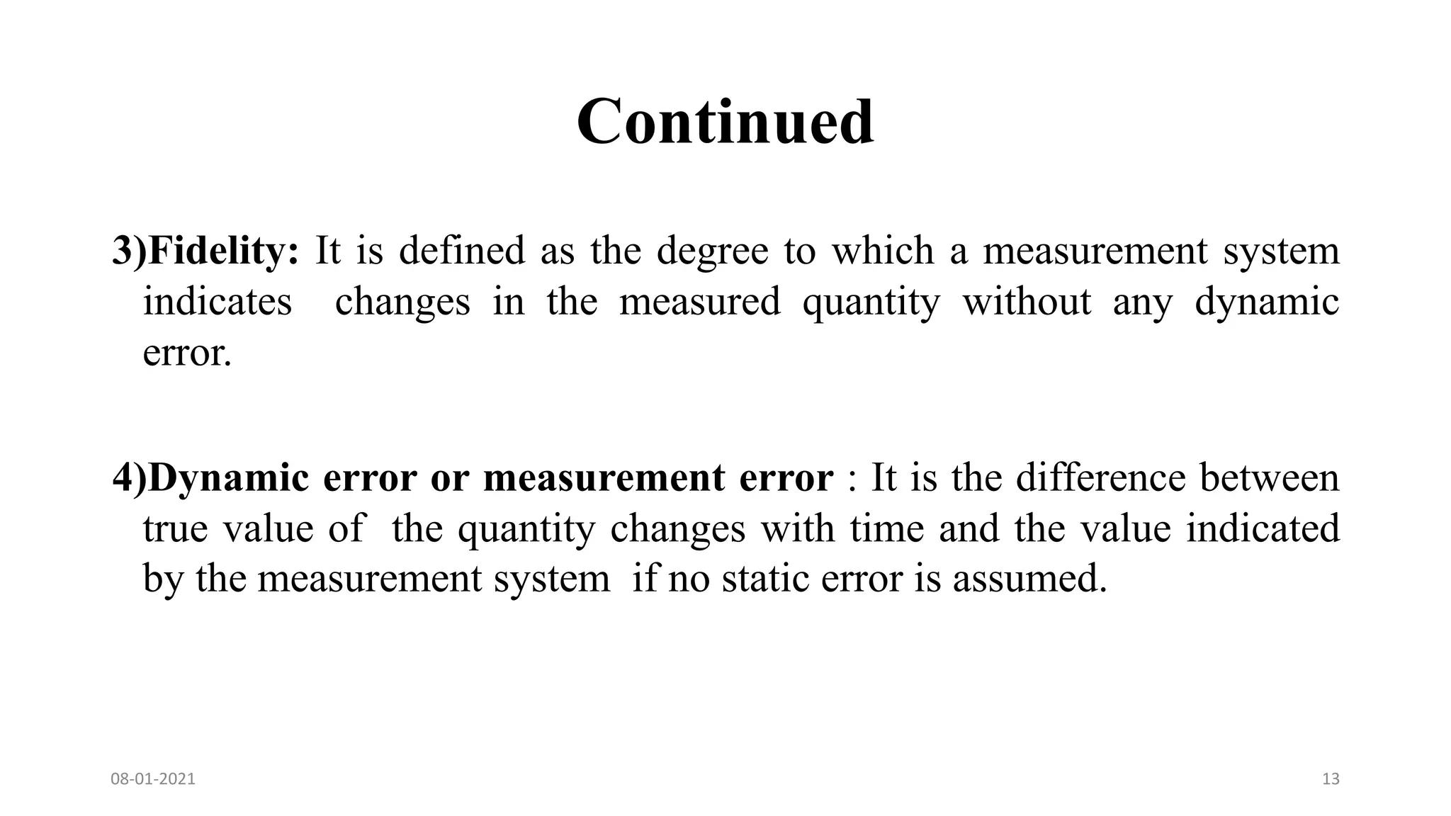 Static And Dynamic Characteristics Of Measuring Instrument Ppt
