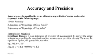 Static and Dynamic characteristics of Measuring Instrument | PPT