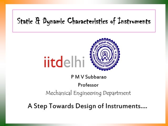 Static and dynamic characteristics of instruments | PDF | Physics | Science