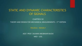Static and dynamic characteristics of signals | PPT
