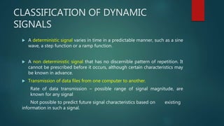 Static and dynamic characteristics of signals | PPT