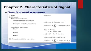 Static and dynamic characteristics of signals | PPTX