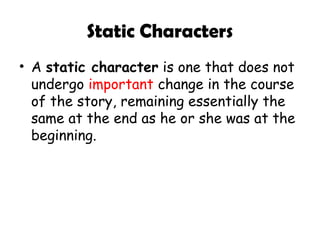 Static and dynamic characters | PPT