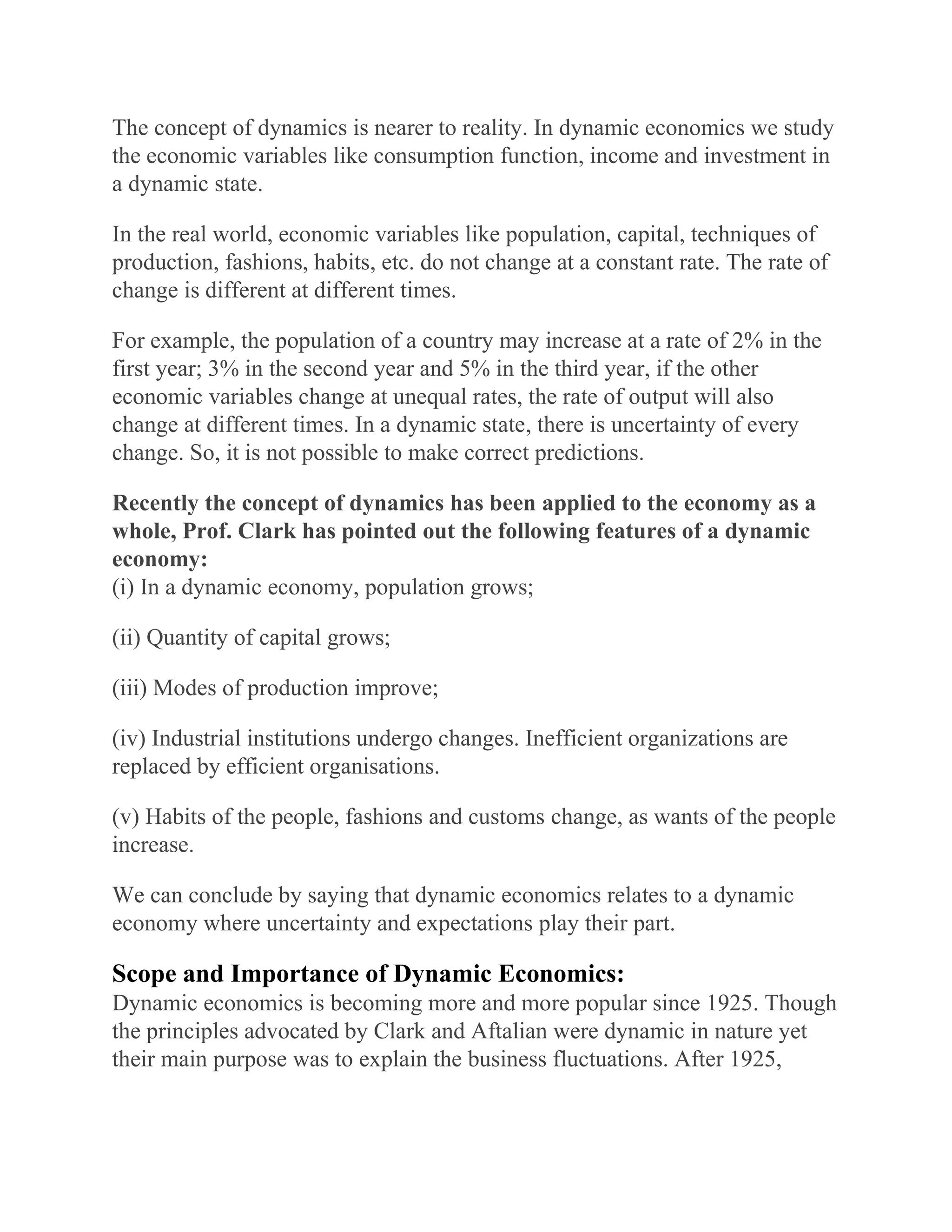 Static and dynamic economics | PDF