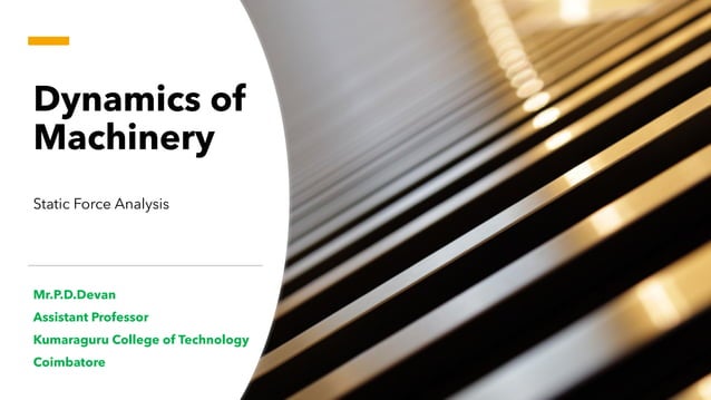 Static and dynamic force analysis | PDF