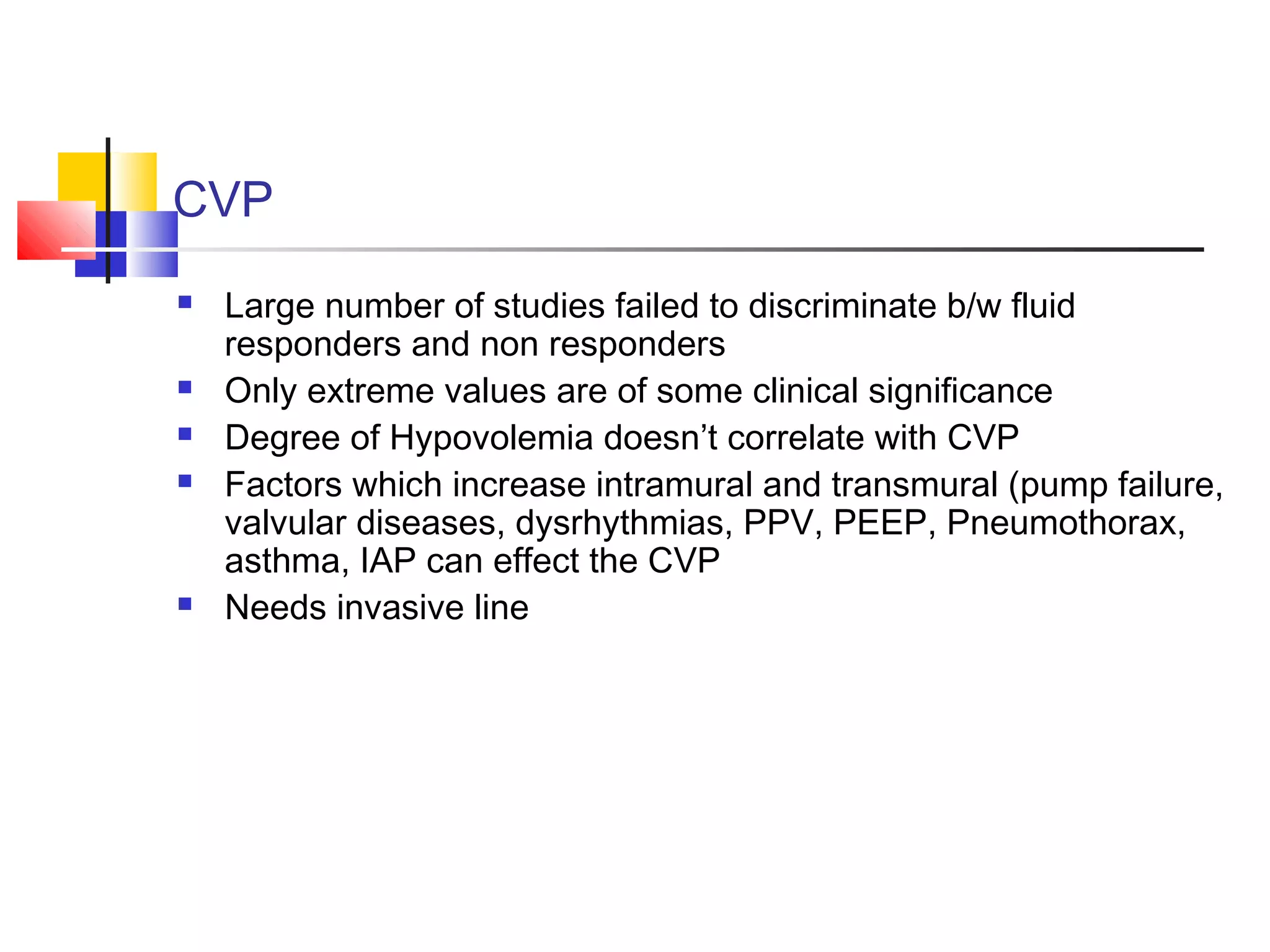 Static and dynamic indices of hemodynamic monitoring | PPT