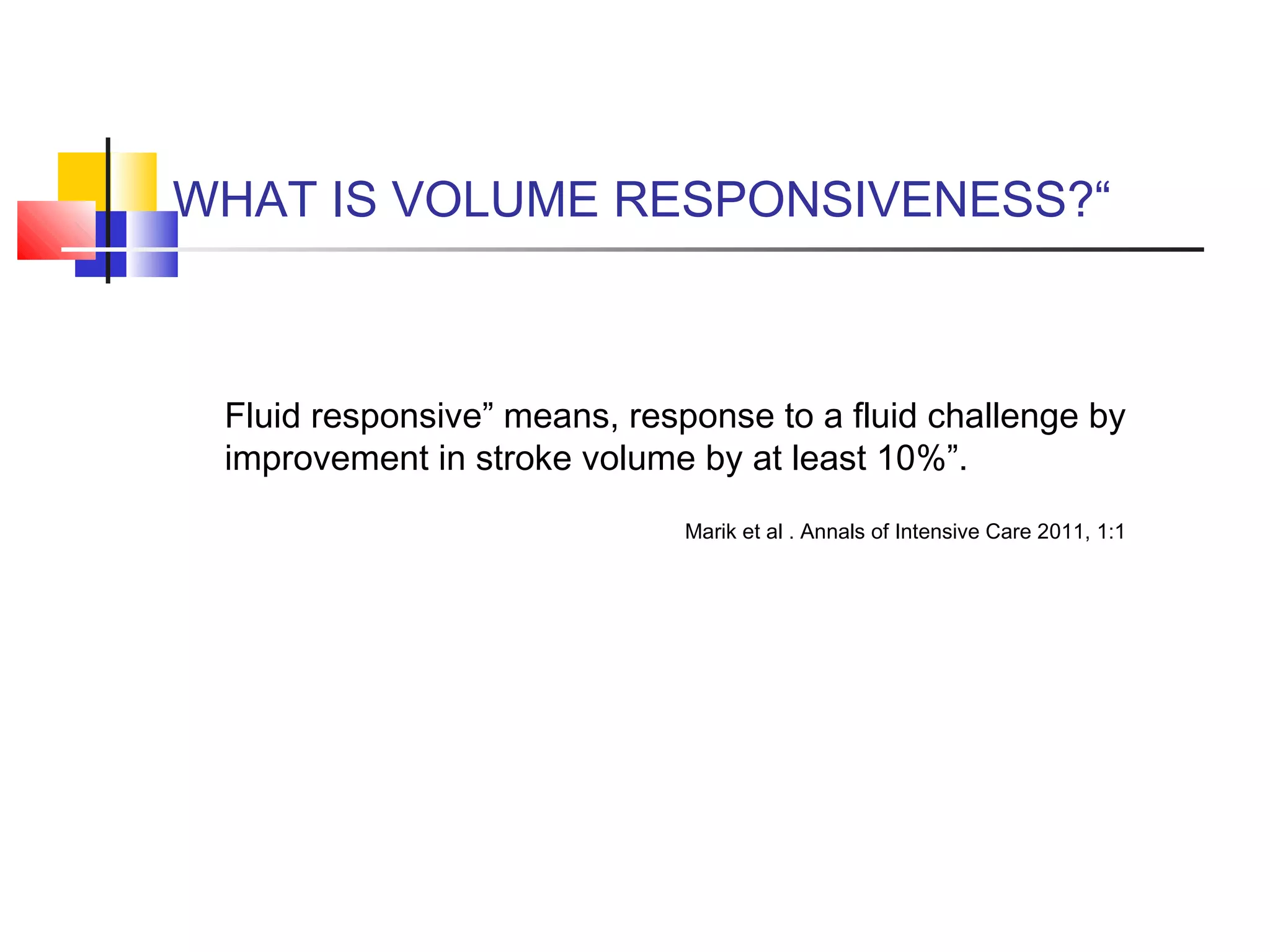 Static and dynamic indices of hemodynamic monitoring | PPT