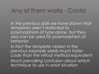 Static and dynamic polymorphism | PPT