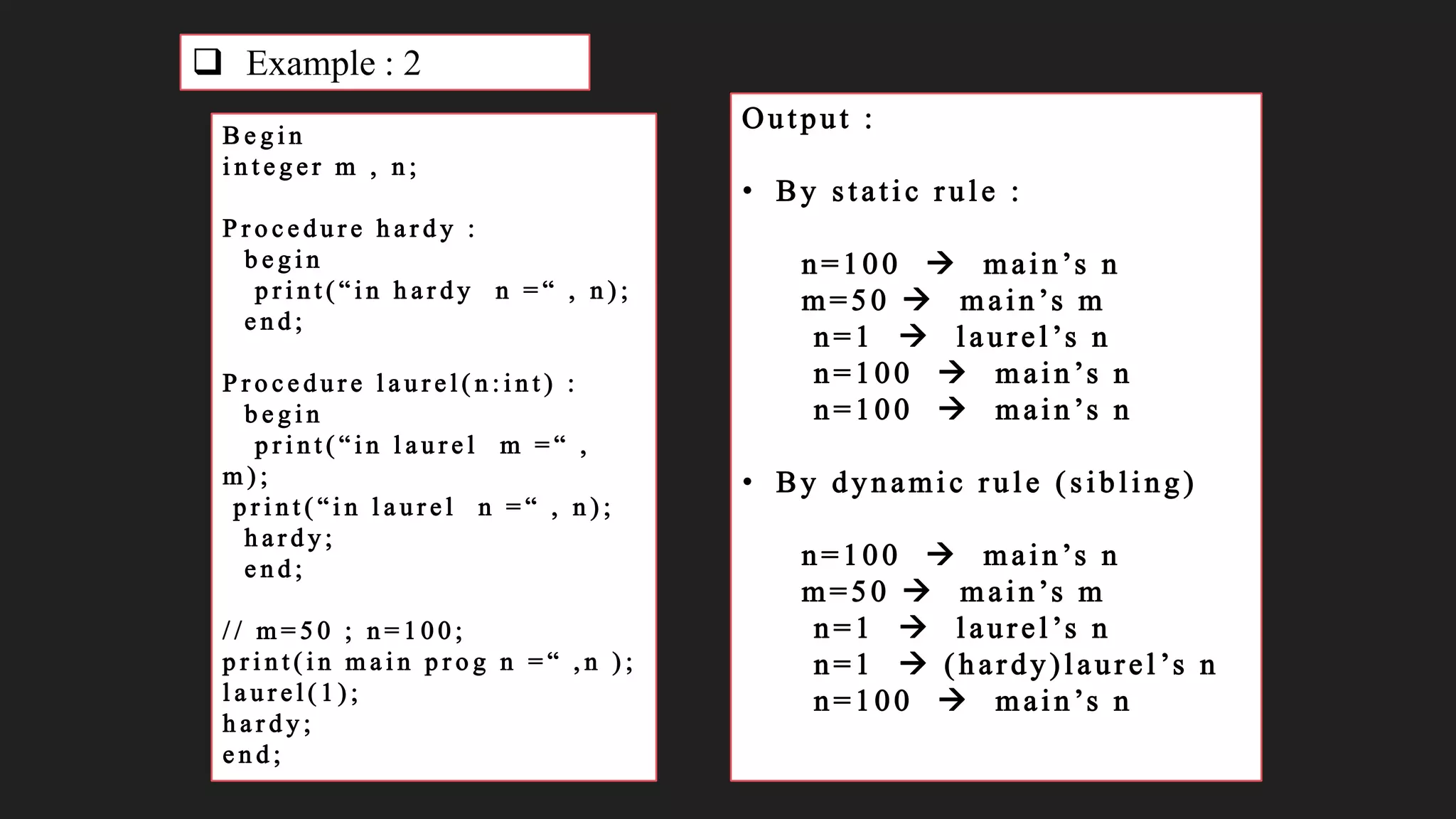 Static and dynamic scoping | PPTX