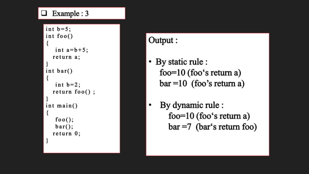 Static and dynamic scoping | PPTX Static and dynamic scoping | PPTX