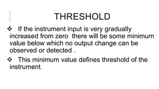 Static characteristics in mechanical measurements & metrology | PPT