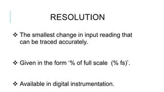 Static characteristics in mechanical measurements & metrology | PPT