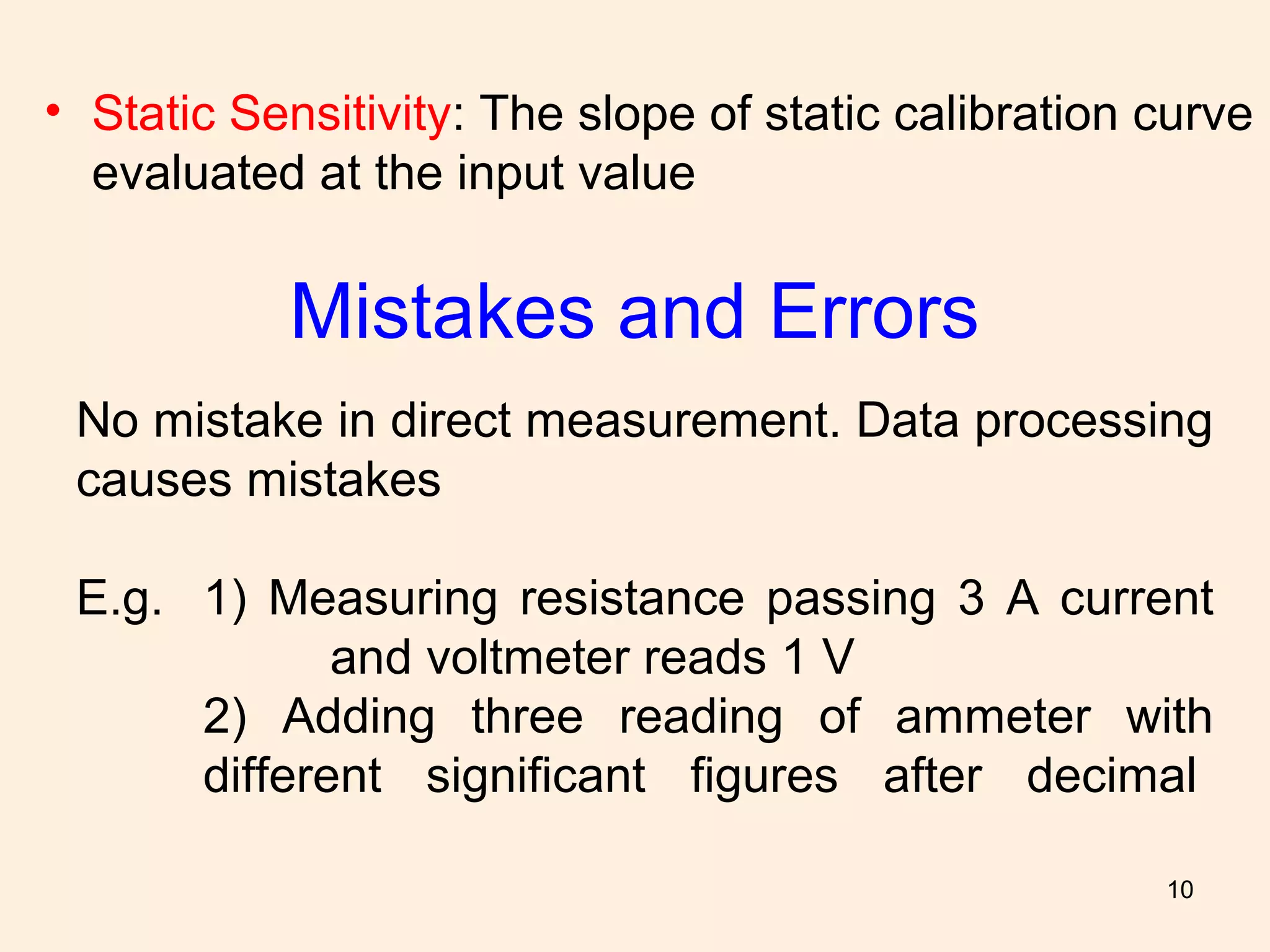 Static characteristics of Instruments | PPT