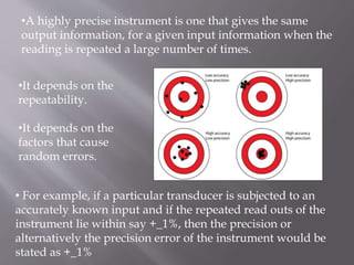Static characteristics in Instrumentation and metrology | PPT