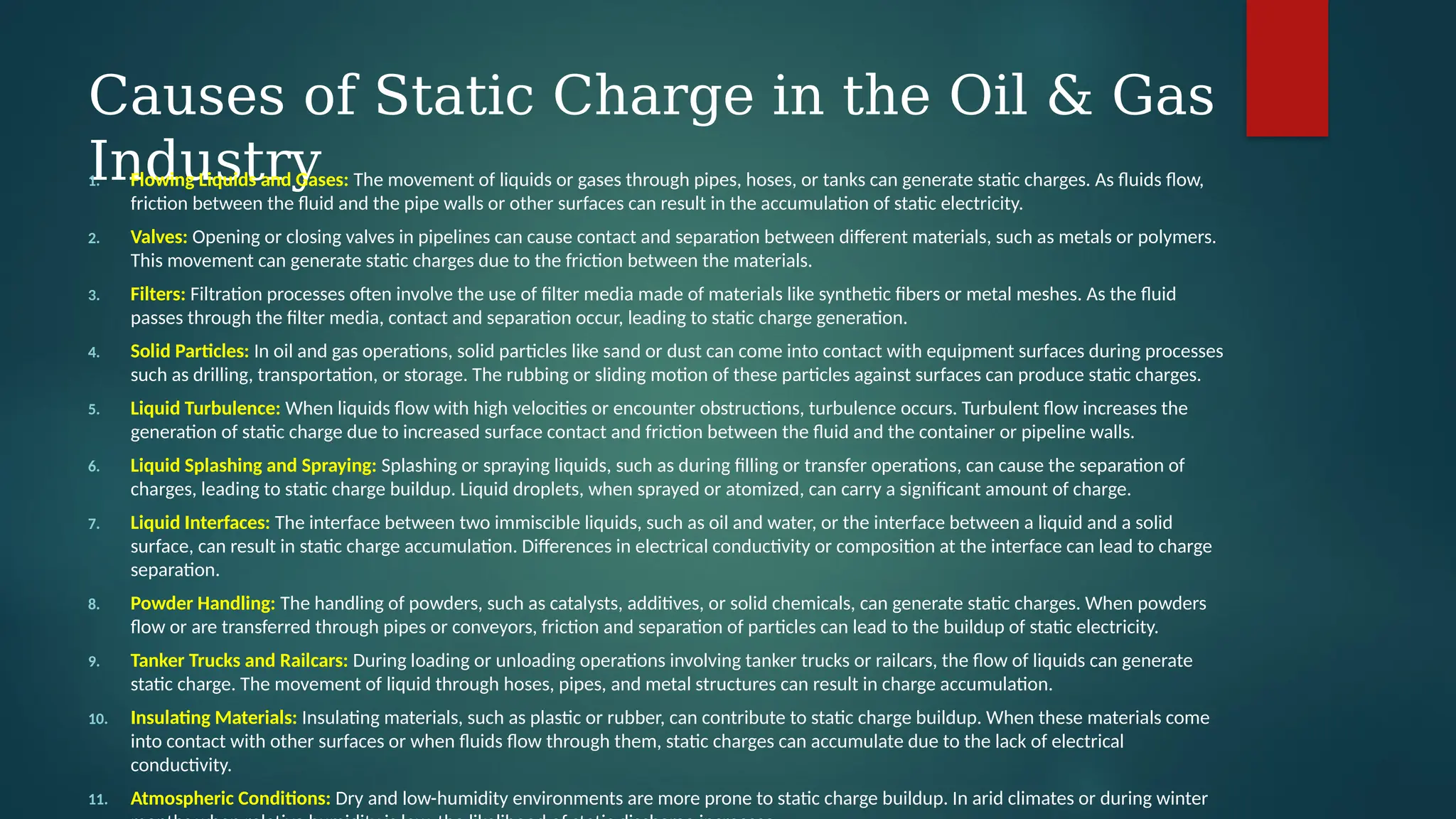 Static Charge is one the major hazard in the industry | PPTX