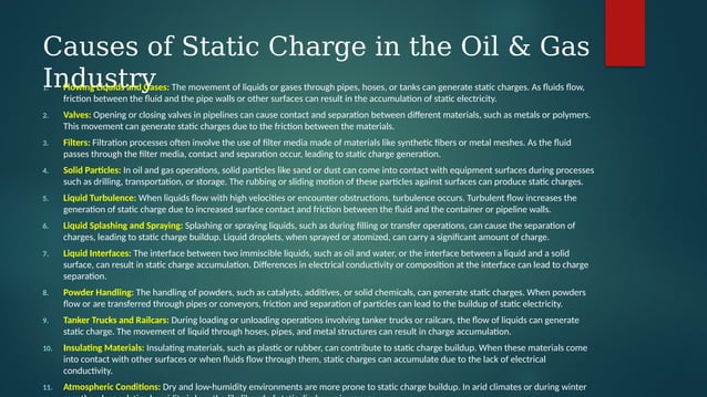 Static Charge is one the major hazard in the industry | PPTX