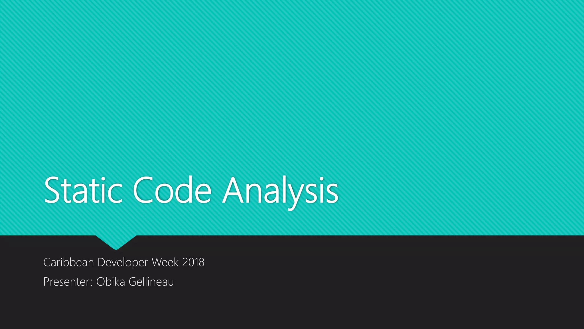 Static Code Analysis | PPT