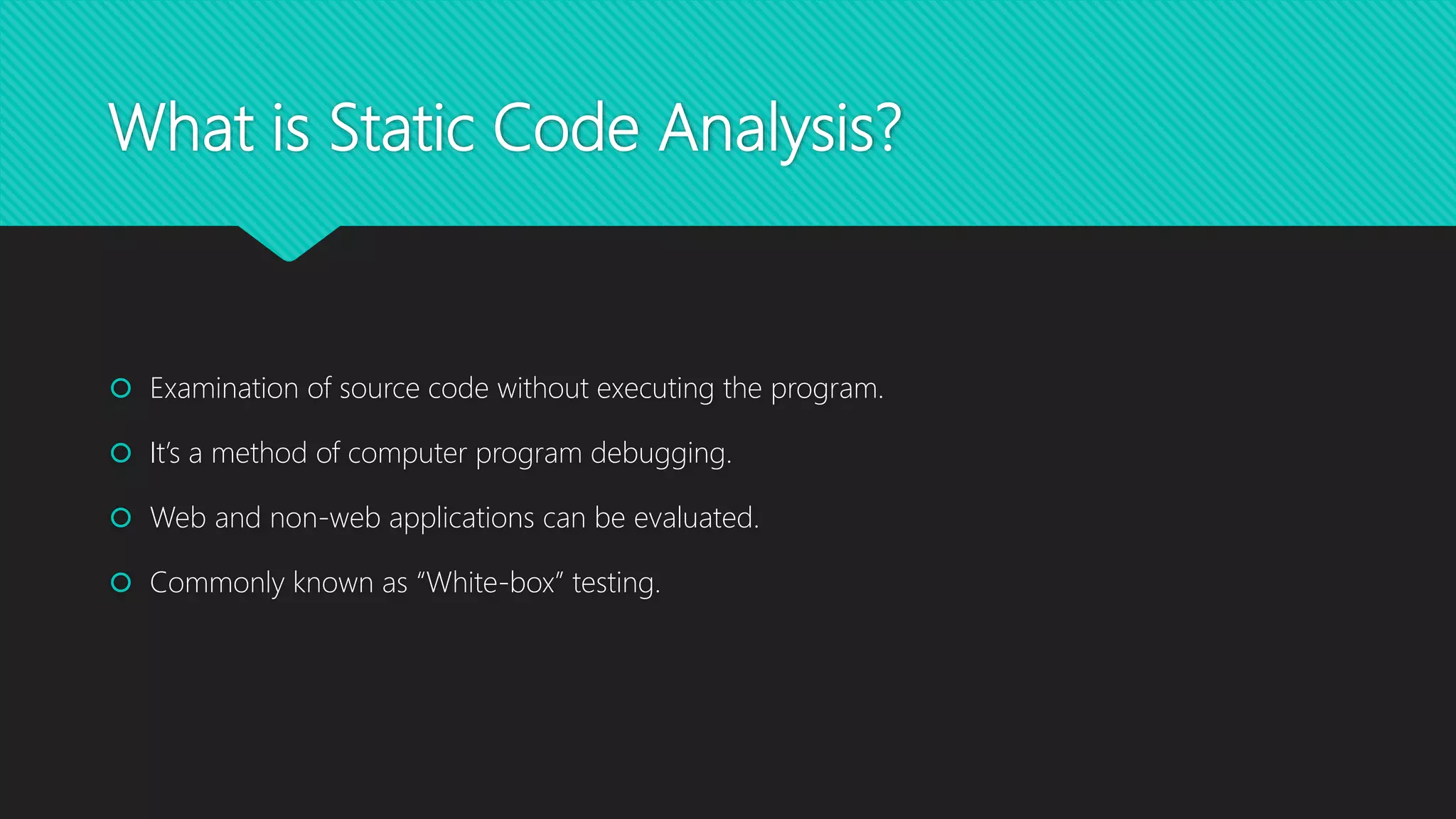Static Code Analysis | PPT