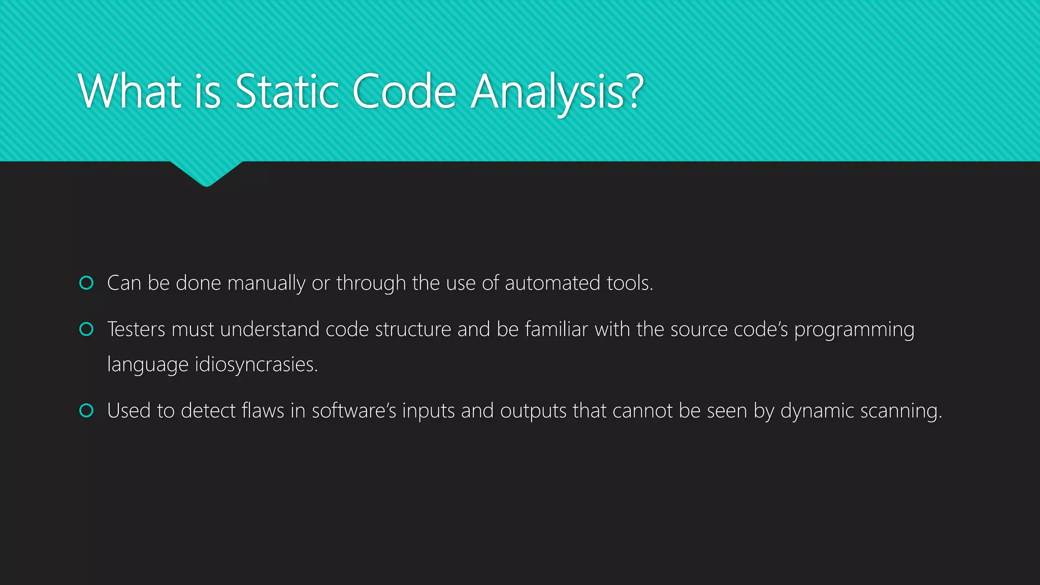 Static Code Analysis | PPT