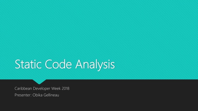 Static Code Analysis | PPT