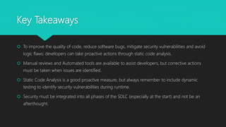 Static Code Analysis | PPT