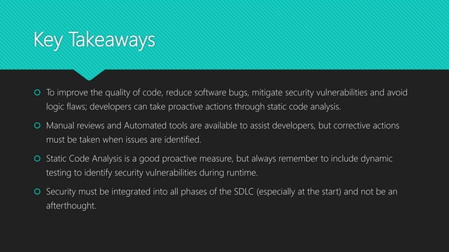 Static Code Analysis | PPT
