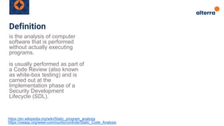 Static code analysis | PPTX