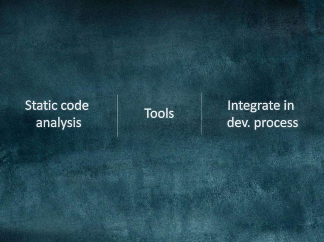 Static code analysis | PPTX