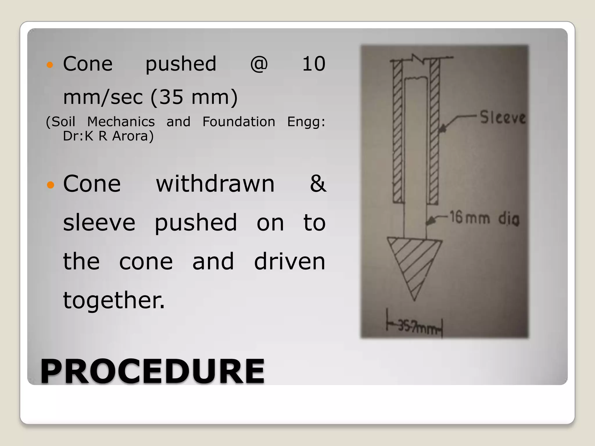 Static cone penetration test-basics | PPSX