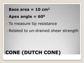 Static cone penetration test-basics | PPSX