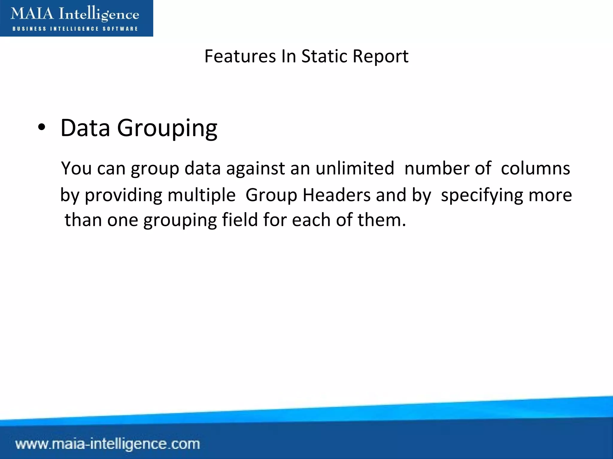 Become BI Architect with 1KEY Agile BI Suite - Static Reports | PPT ...