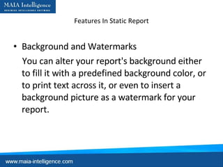 Become BI Architect with 1KEY Agile BI Suite - Static Reports | PPT