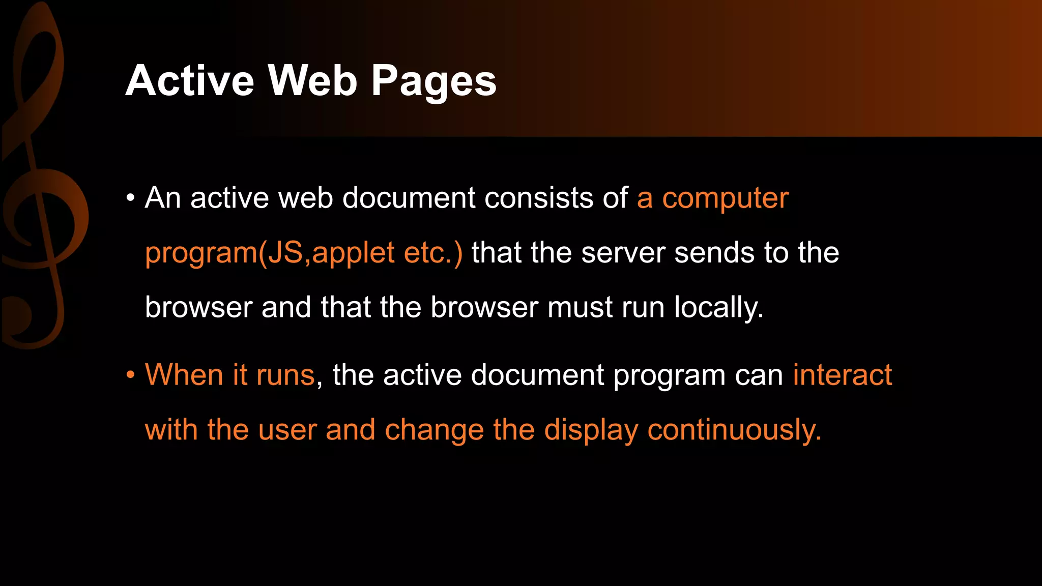 Static dynamic and active web pages | PPTX