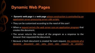 Static dynamic and active web pages | PPTX