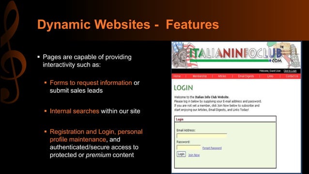 Static dynamic and active web pages | PPTX