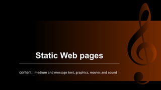 Static dynamic and active web pages | PPTX