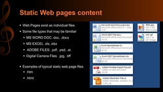 Static dynamic and active web pages | PPTX