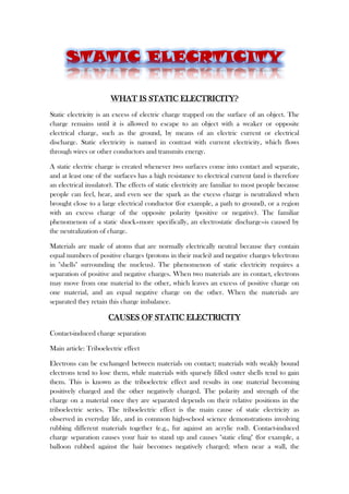 Static elecrticity | PDF