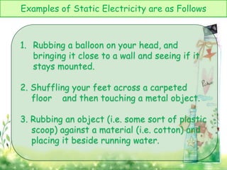 Static electricity | PPTX | Physics | Science