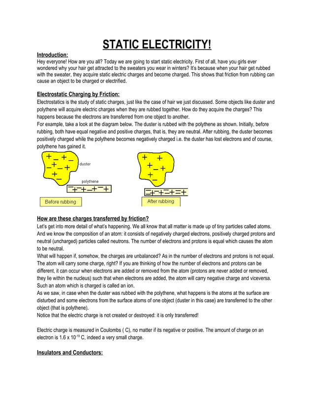 Static electricity | PDF