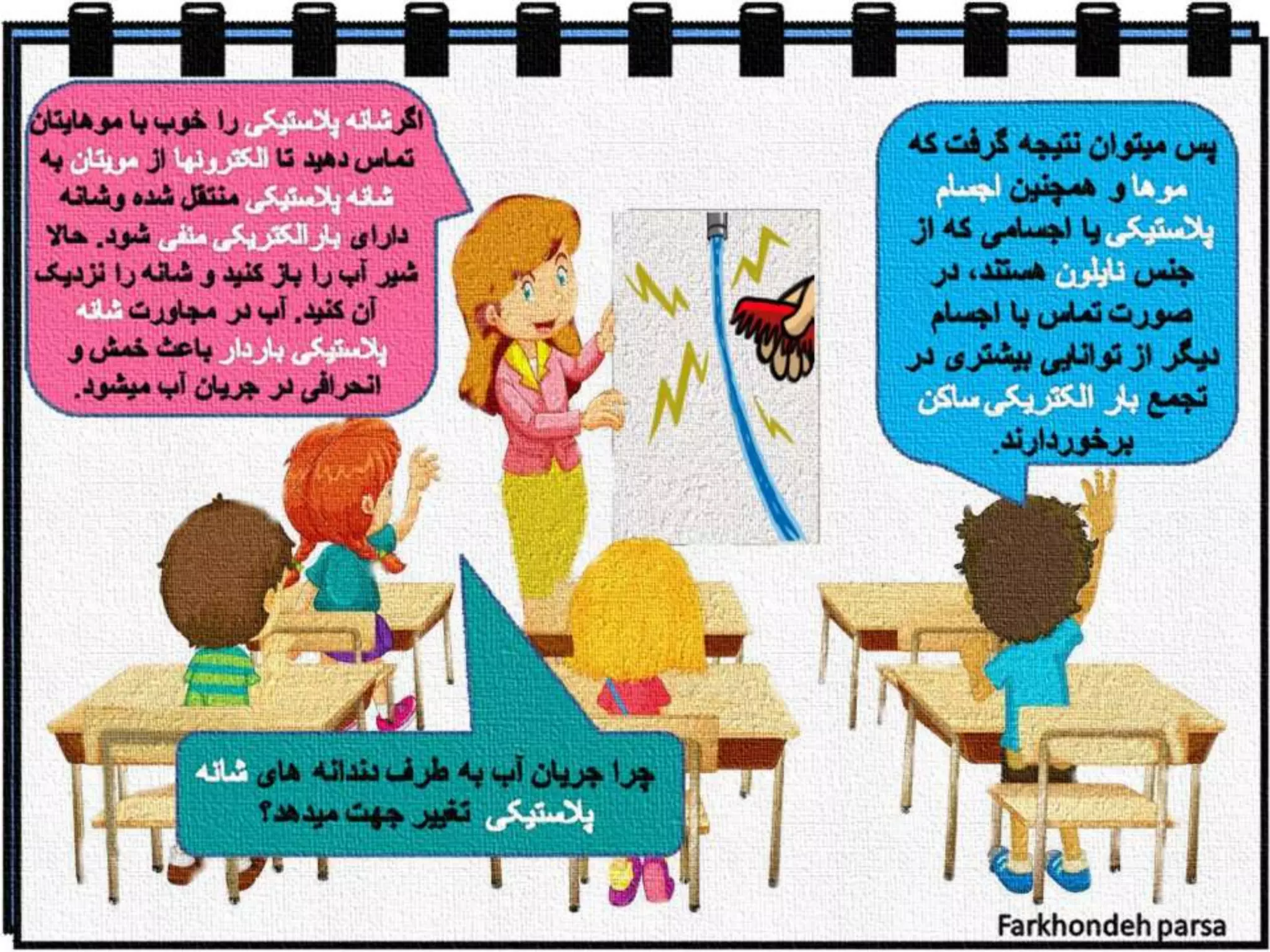 Static electricity concept cartoon- 3 | PPTX