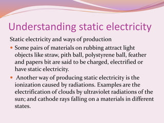 Static electricity for secondary physics students.pptx