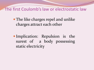 Static electricity for secondary physics students.pptx