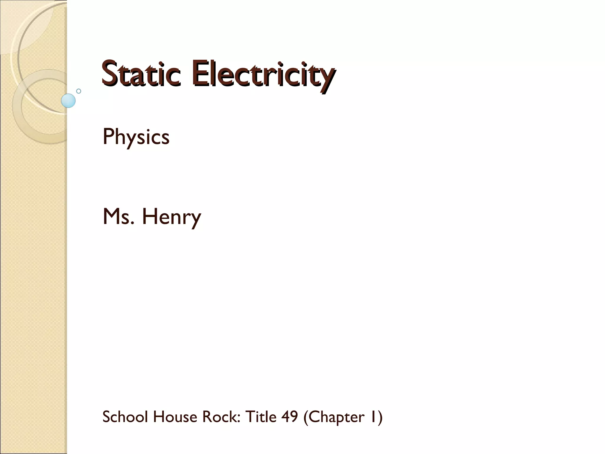 Static Electricity | PPT