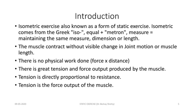 Static exercises | PPTX | Physical Therapy | Wellness