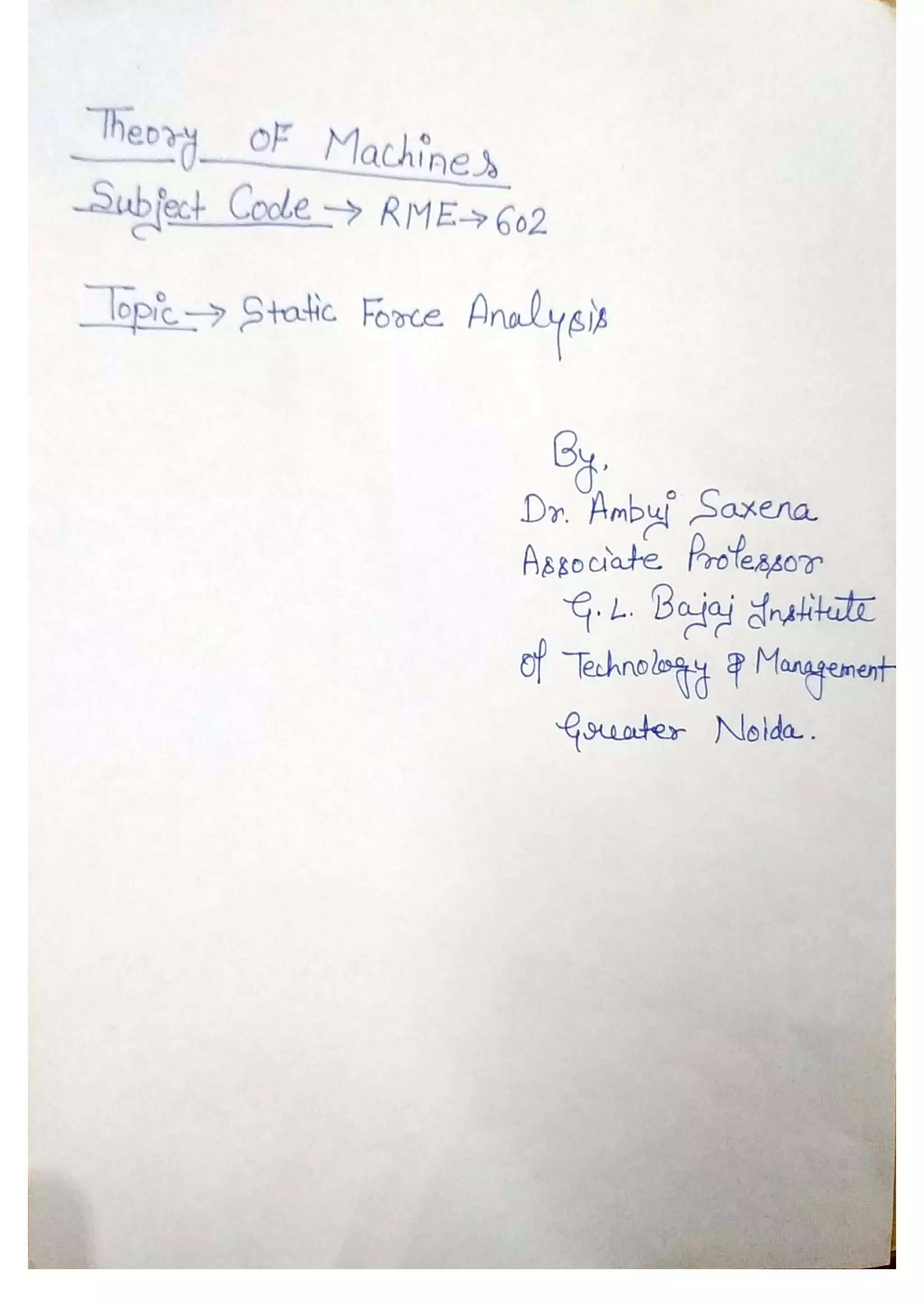 Static force analysis 2 | PDF