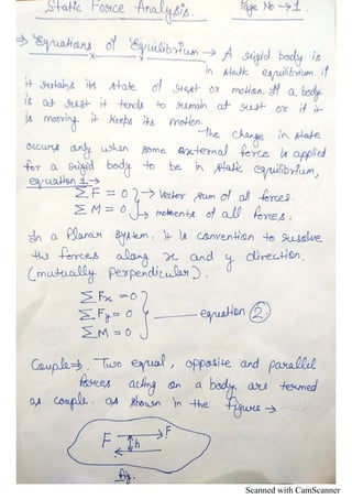 Static Force Analysis Pdf
