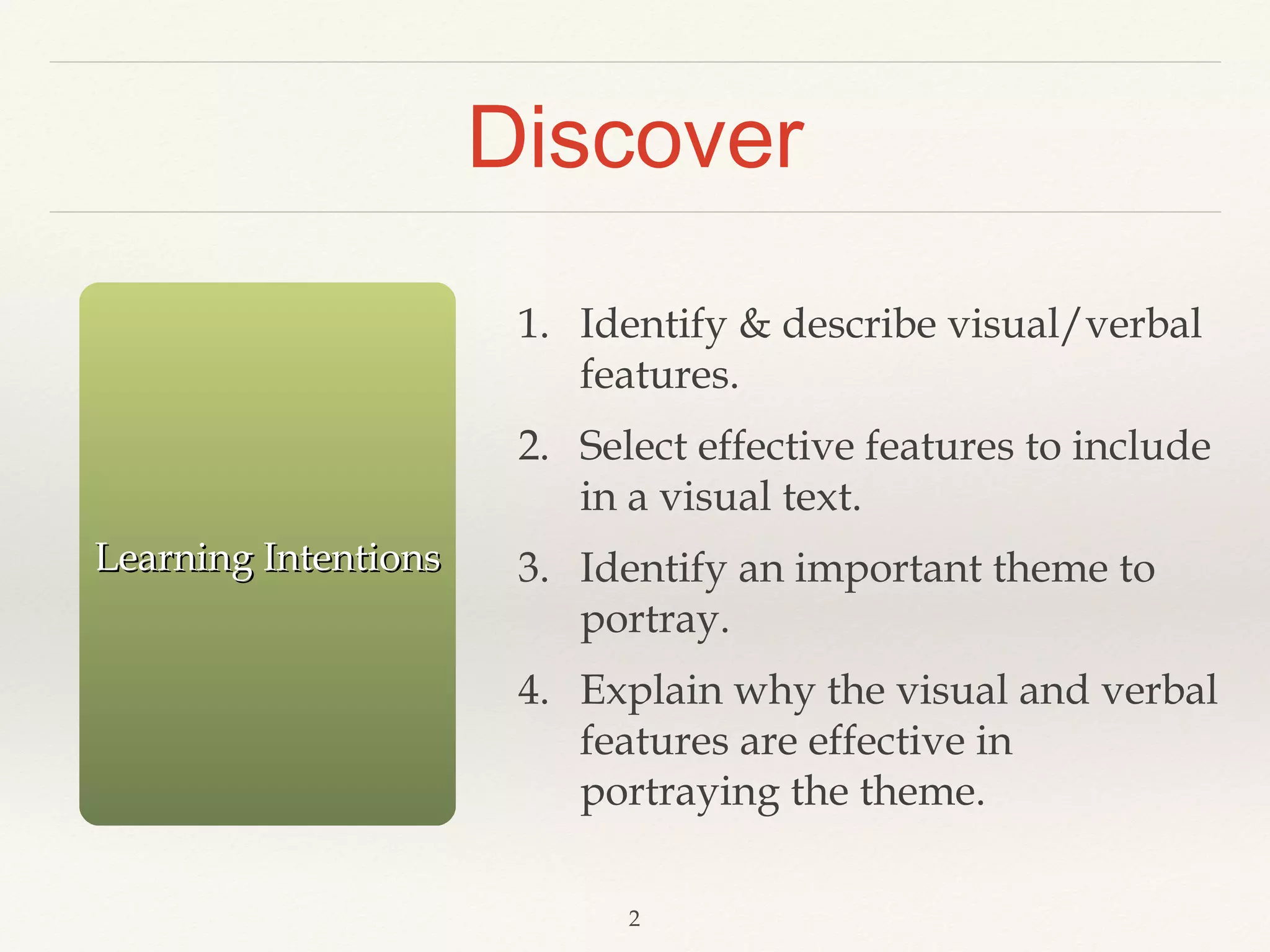 1.7 Create a visual text | PPT