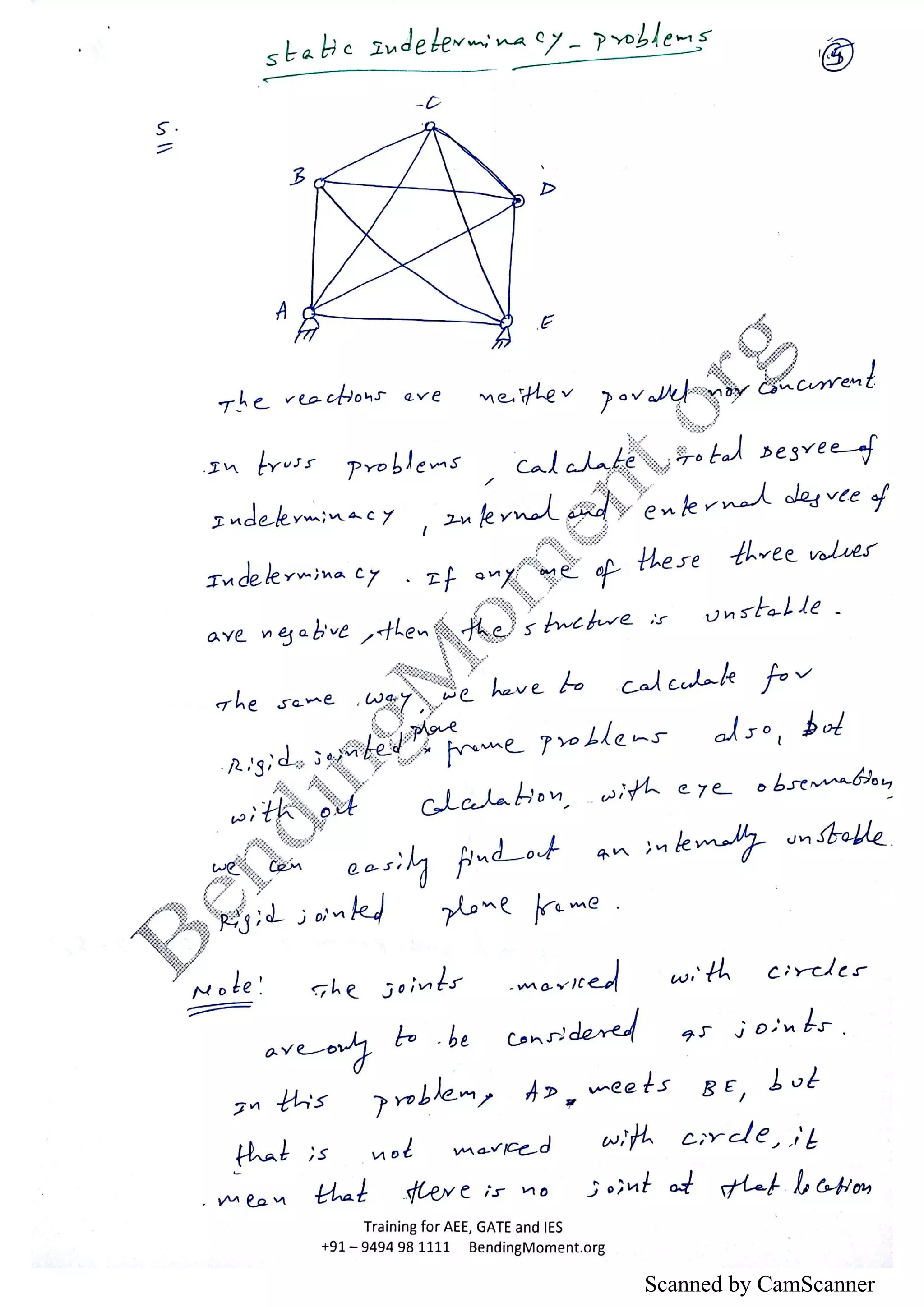 Static indeterminacy problems | PDF