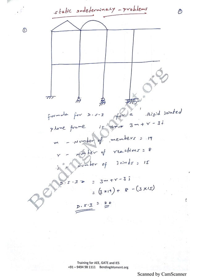 Static indeterminacy problems | PDF